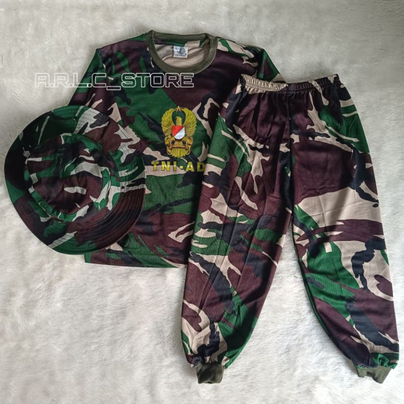 Jual setelan kaos anak loreng malpinas tni ad ekapaksi plus topi rimba jersey dryfit lengan ...