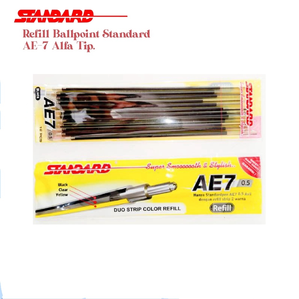 Jual REFFIL ISI BALLPOINT / PULPEN STANDARD AE-7 ALFATIP | Shopee Indonesia