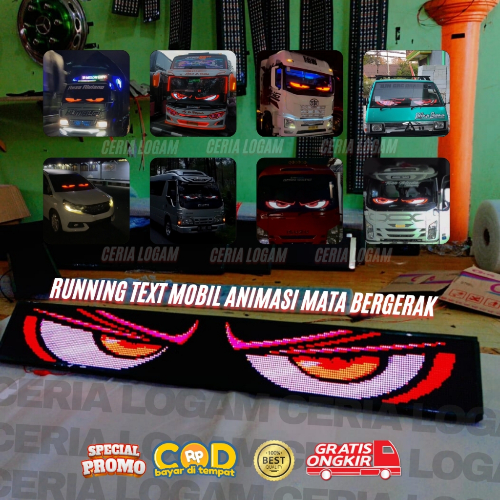 Jual RUNNING TEXT ANIMASI MATA P5 KEDIP INDOOR TEBAL 3 CM BISA 12 BISA ...