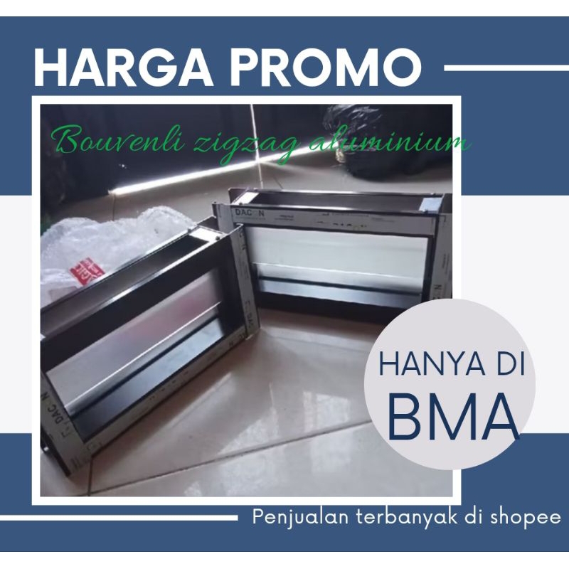 Jual jendela zigzag 50x70 bouvenli aluminium | Shopee Indonesia