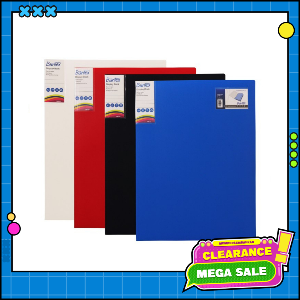 Jual Bantex Display Book A3 Potrait Clear Holder 40 Pockets - 3363 ...