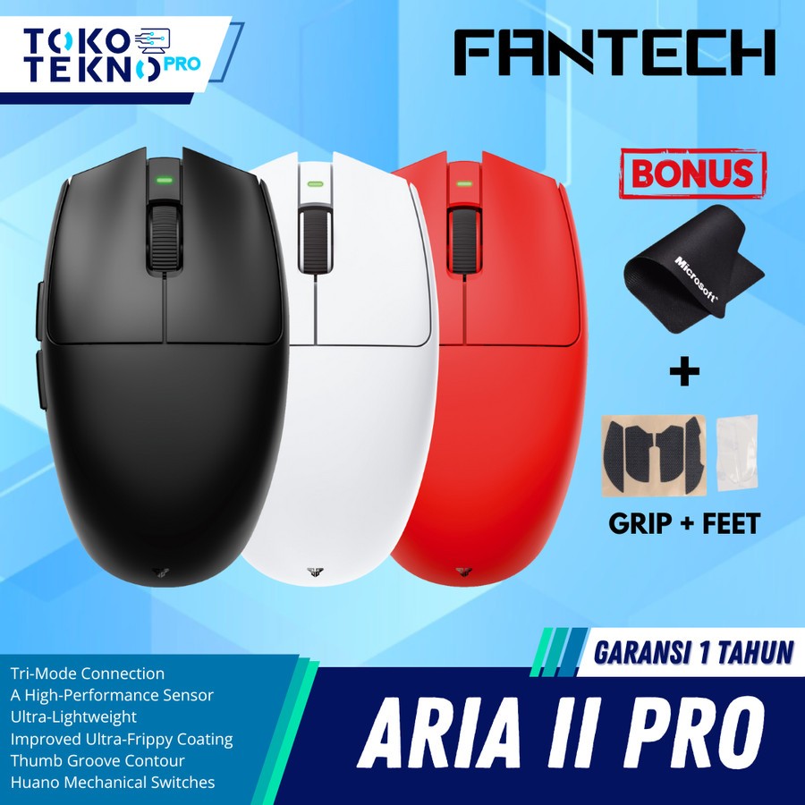Jual Fantech ARIA II XD7 / XD7E / XD7-E Gen 2 Wireless 3in1 Mouse Gaming Rechargeable Bluetooth ...