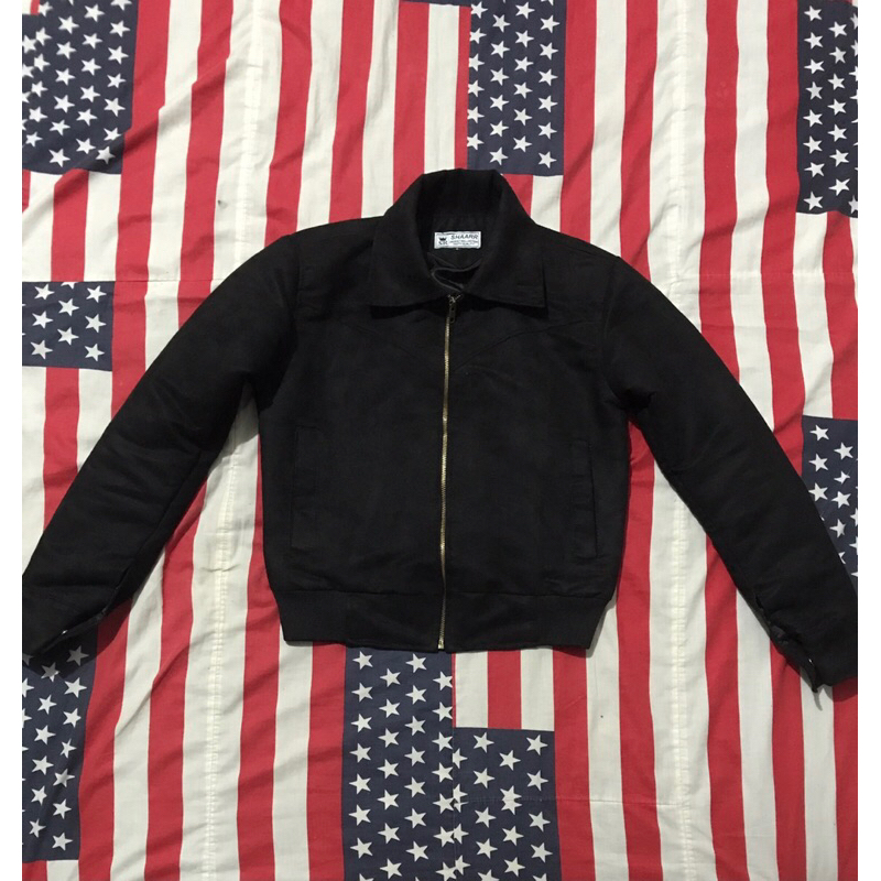 Jual Work Jacket Flight Bomber Boxy Suede | Shopee Indonesia