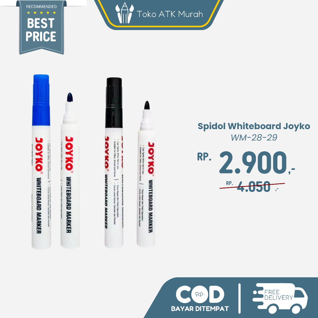 Jual Whiteboard Marker / Spidol Whiteboard Joyko WM-28-29 | Shopee ...