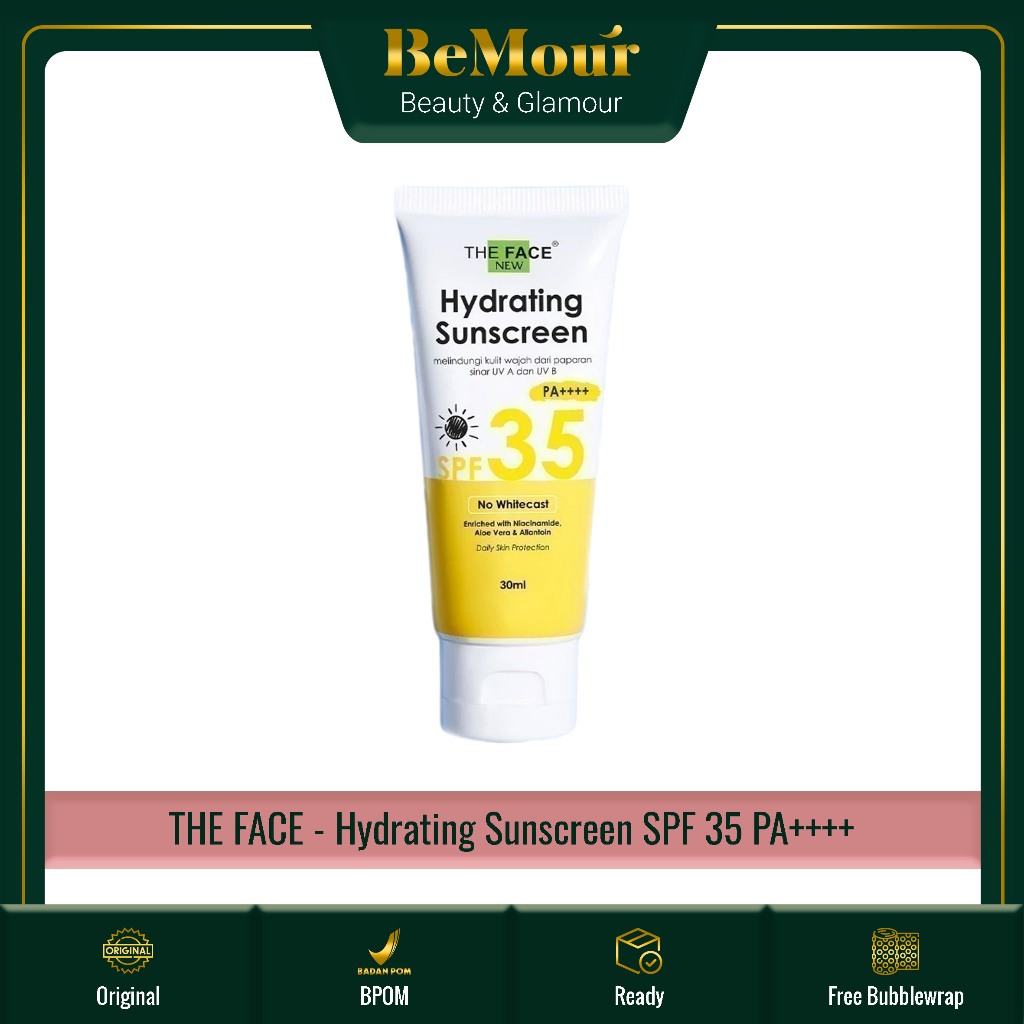 Jual THE FACE - HYDRATING SUNSCREEN SPF 35 PA ++++ ( 30 ml ) - UV ...