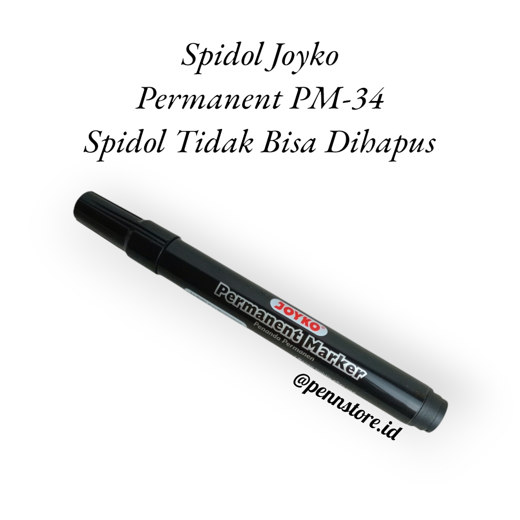 Jual (pcs) Spidol Joyko Permanent PM-34 Hitam - Spidol Tidak Bisa ...