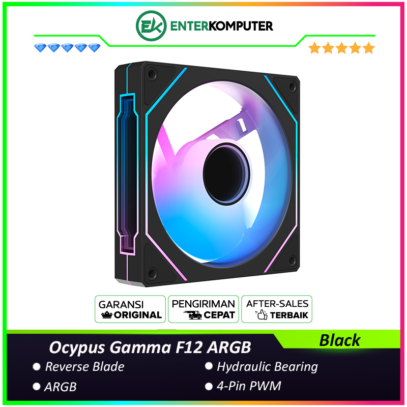 Jual Ocypus Gamma F12 ARGB Black Reverse 12CM PWM Fan | Shopee Indonesia