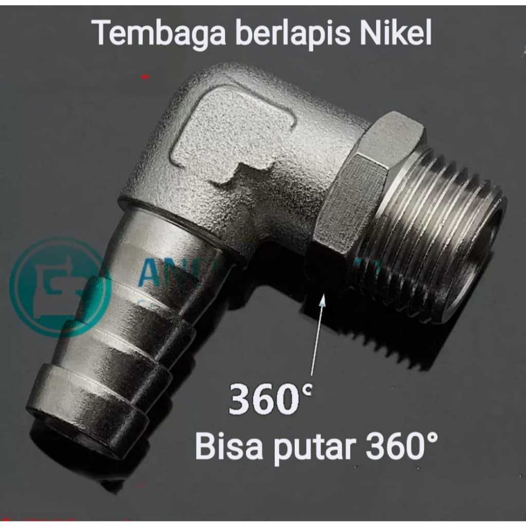 Jual Nepel Selang Drat 1/8''-1/4'' fleksibel 360° Selang 6mm-8mm-10mm ...
