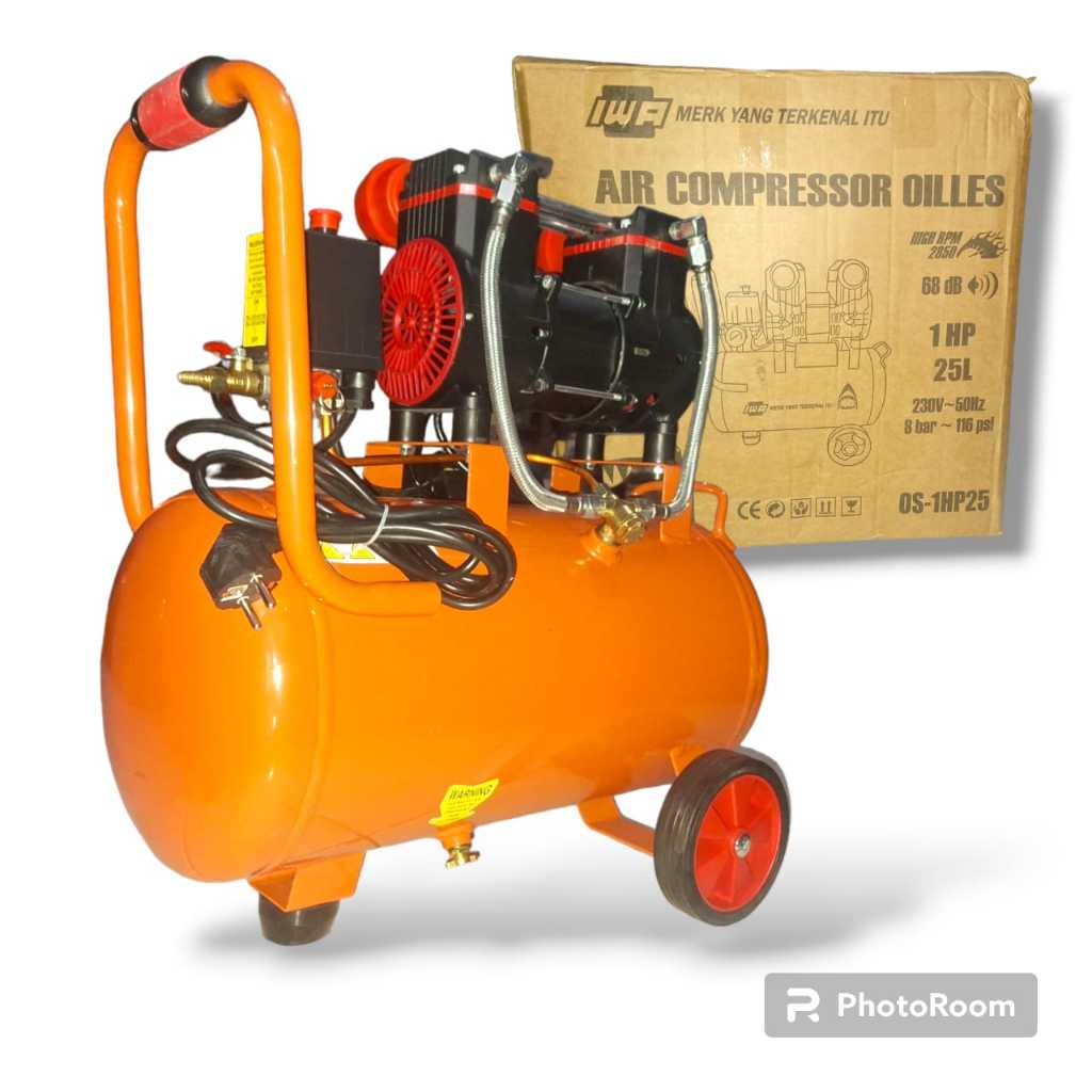 Jual IWA Mesin Kompresor Angin Listrik 25Liter mesin oiless tanpa ...