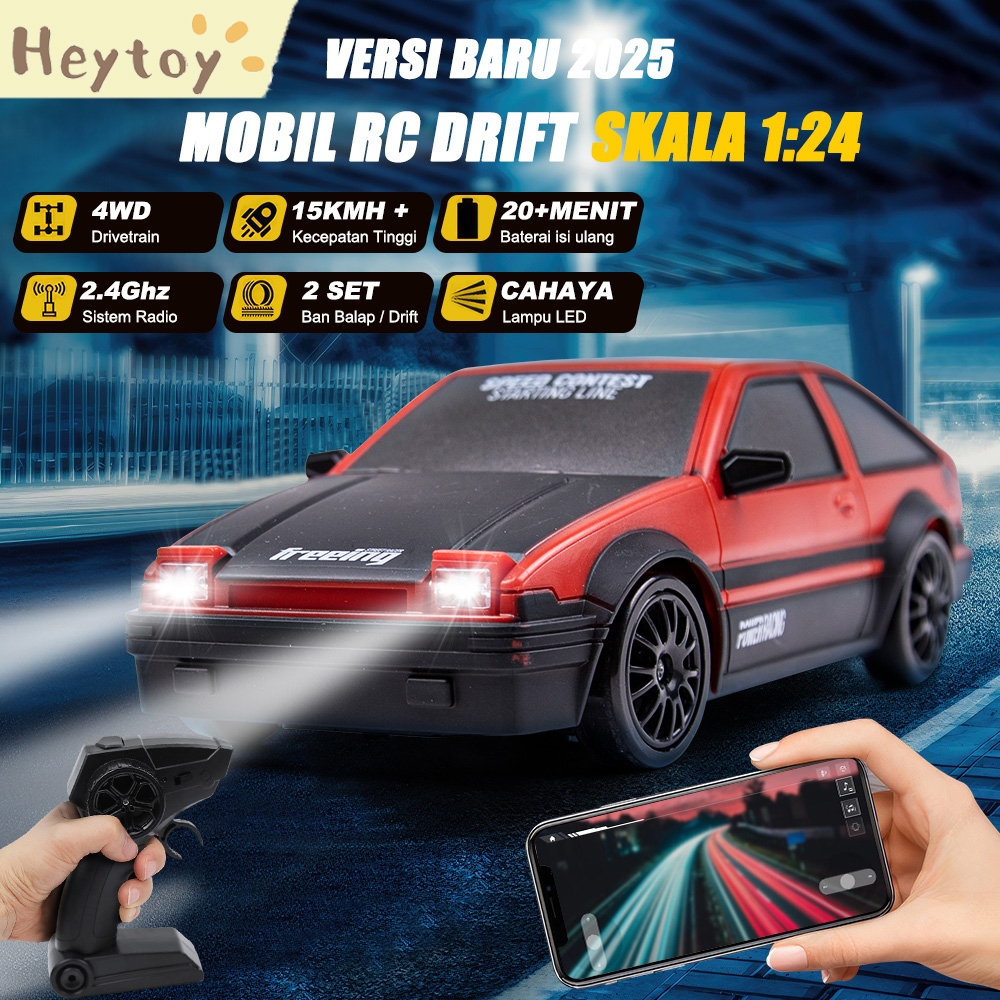 Jual Mobil Remote Control 2.4G RC Drift 1:24 Kecepatan Tinggi Mobil ...