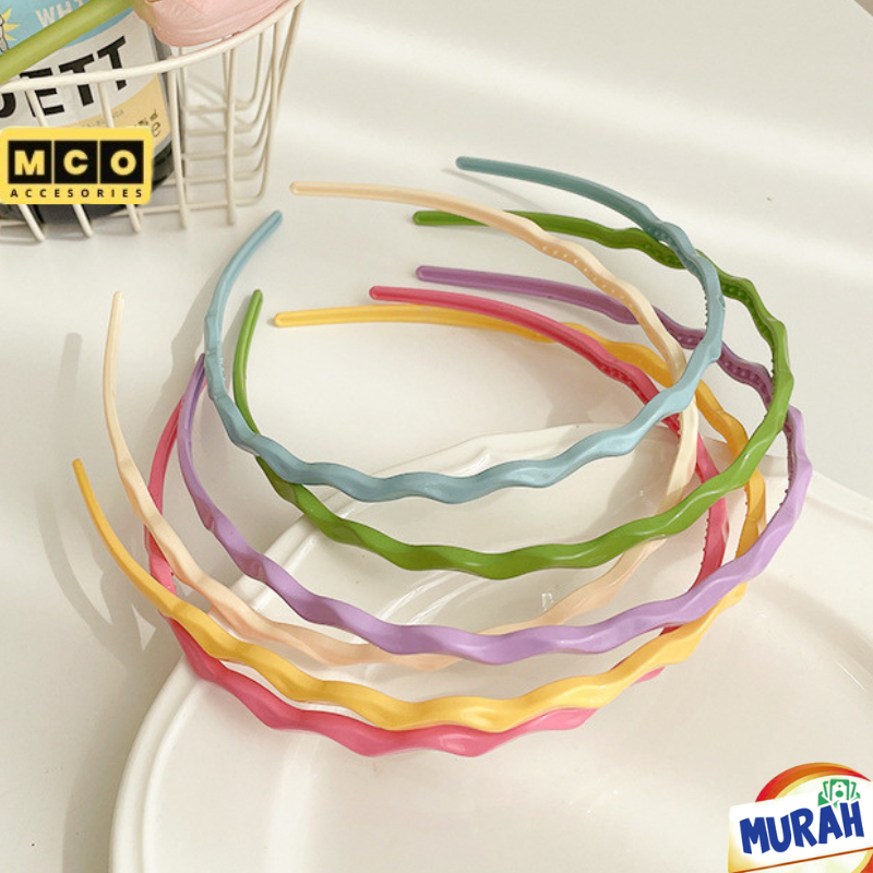 Jual Bando Korea Polos Glossy Zig Zag Candy Aksesoris Rambut Wanita ...