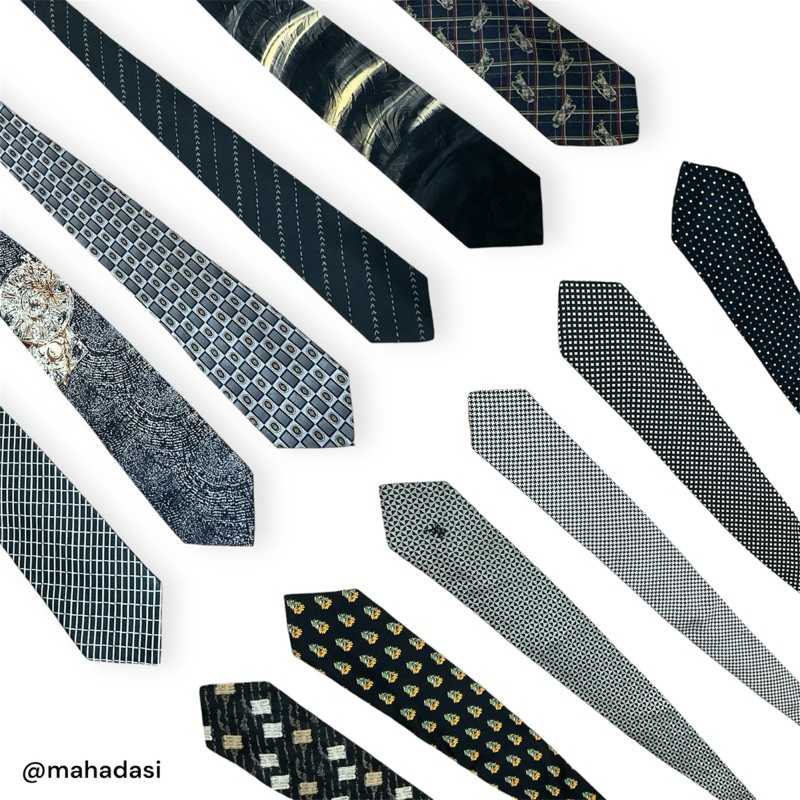 Jual [Black Series ] Dasi Unisex Motif Premium 3-3,5 Inchi 100% Silk ...