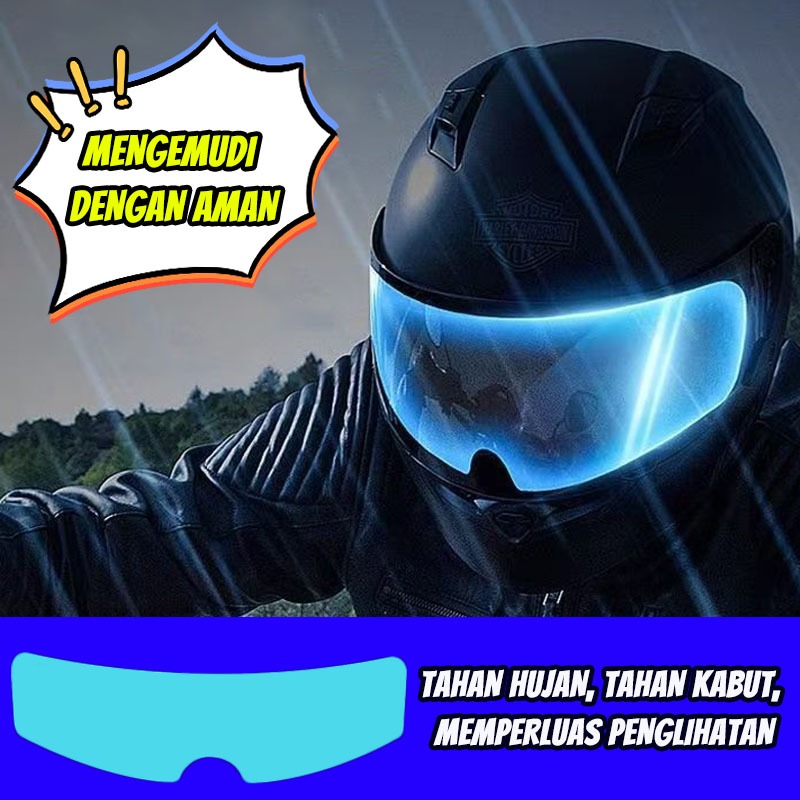 Jual STIKER FILM HELM ANTI AIR HUJAN ANTI EMBUN KABUT ANTI SILAU Clear ...