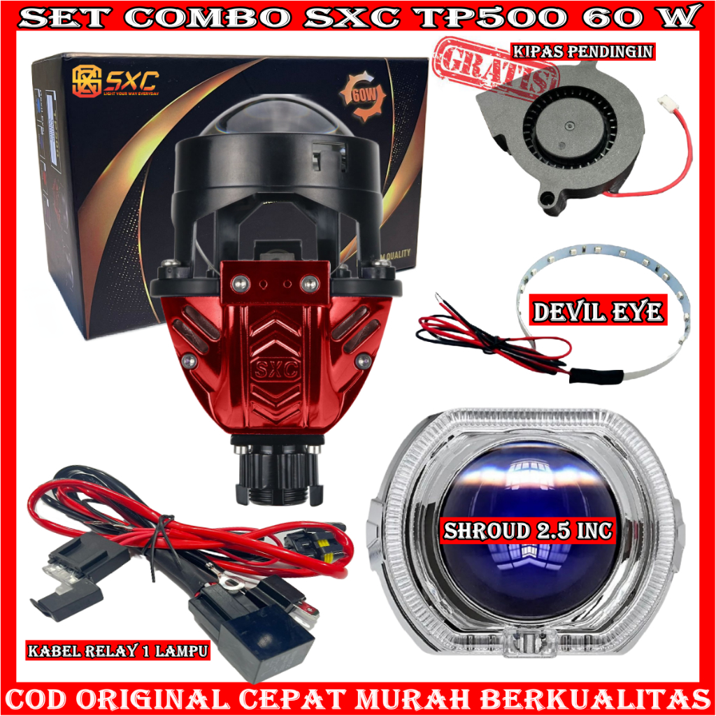 Jual COMBO SET BILED MOTOR 2,5 INCHI 60 WATT BILED 60 WATT PREMIUM SXC ...