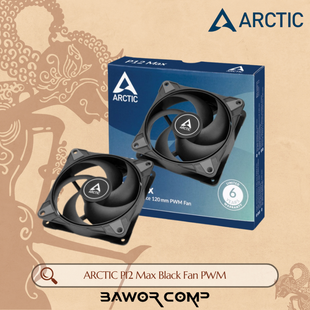 Jual ARCTIC P12 Max Black High-Performance Fan 120mm x 12cm PWM Fan ...