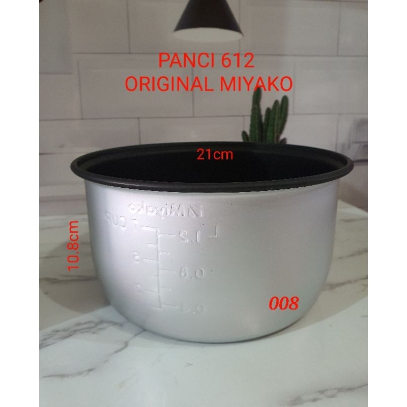 Jual Panci rice cooker Miyako 612 Original - kingelectronicmedan ...