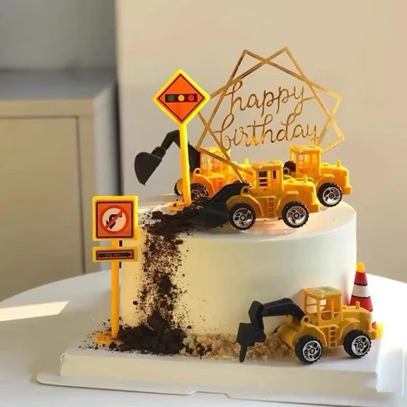 Jual TOPPER CAKE EXCAVATOR MINI KONSTRUKSI / HIASAN CAKE TEMA EXCAVATOR ...