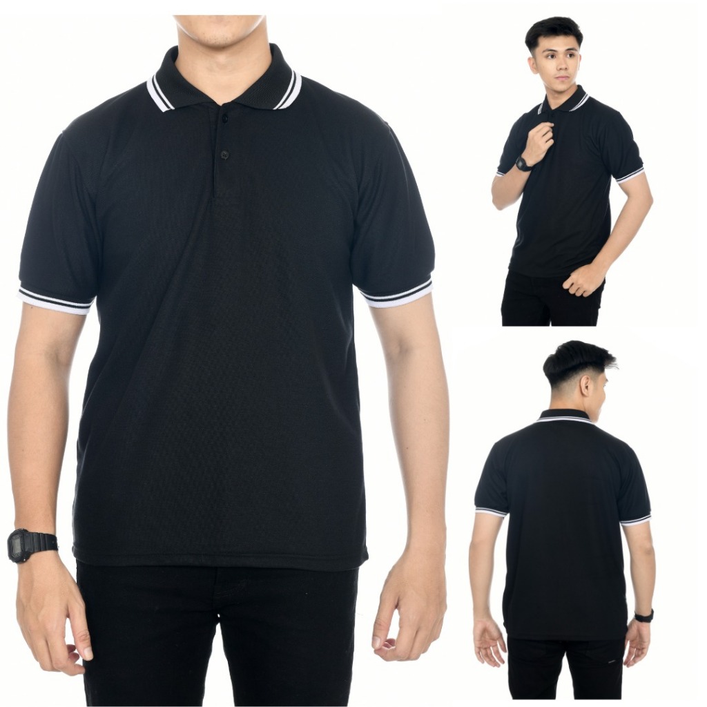 Jual Kaos Polo Pria Kerah List Putih / Kaos Berkerah Seragaman | Shopee ...
