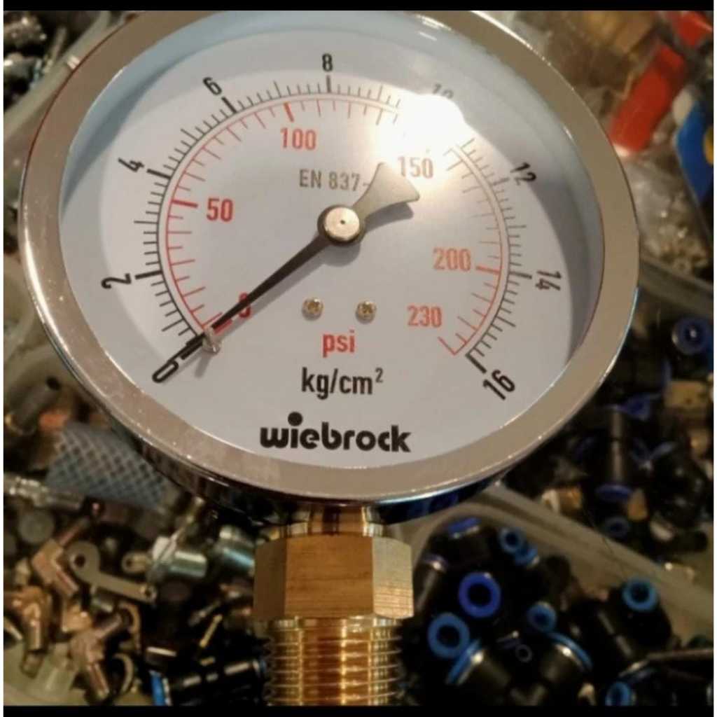 Jual Pressure Gauge Wiebrock 6" Inch 16kg Model Raket Drat 1/2 ...