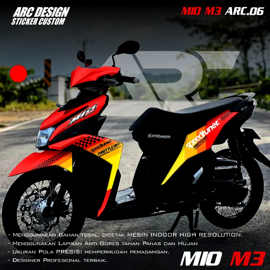 Jual (COD PROMO) TERBARU Decal Sticker Yamaha Mio M3 125 Full body ...