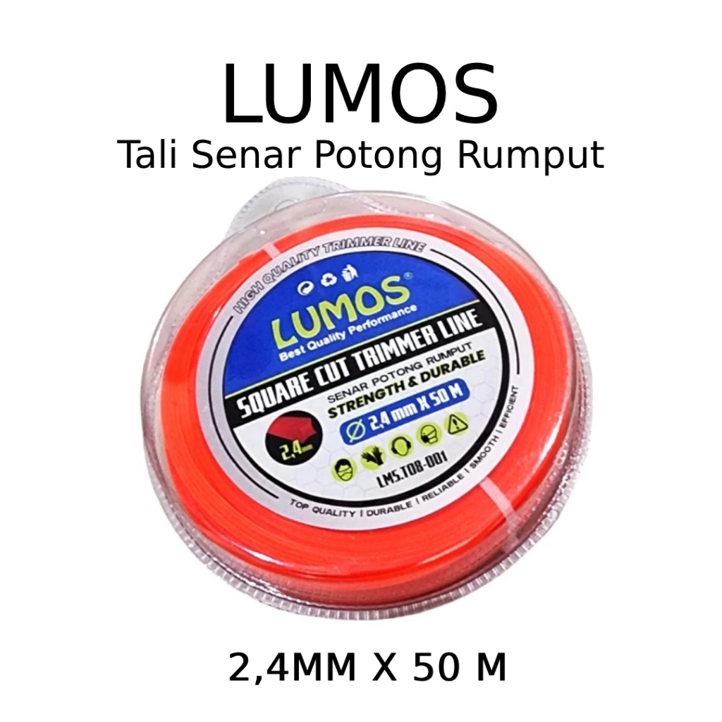 Jual LUMOS Senar Mesin Potong Rumput Kotak 50 Meter - Grass Trimmer ...