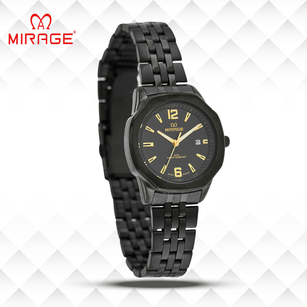 Jual Mirage Jam Tangan Wanita Analog 8825 L Full Black Original ...