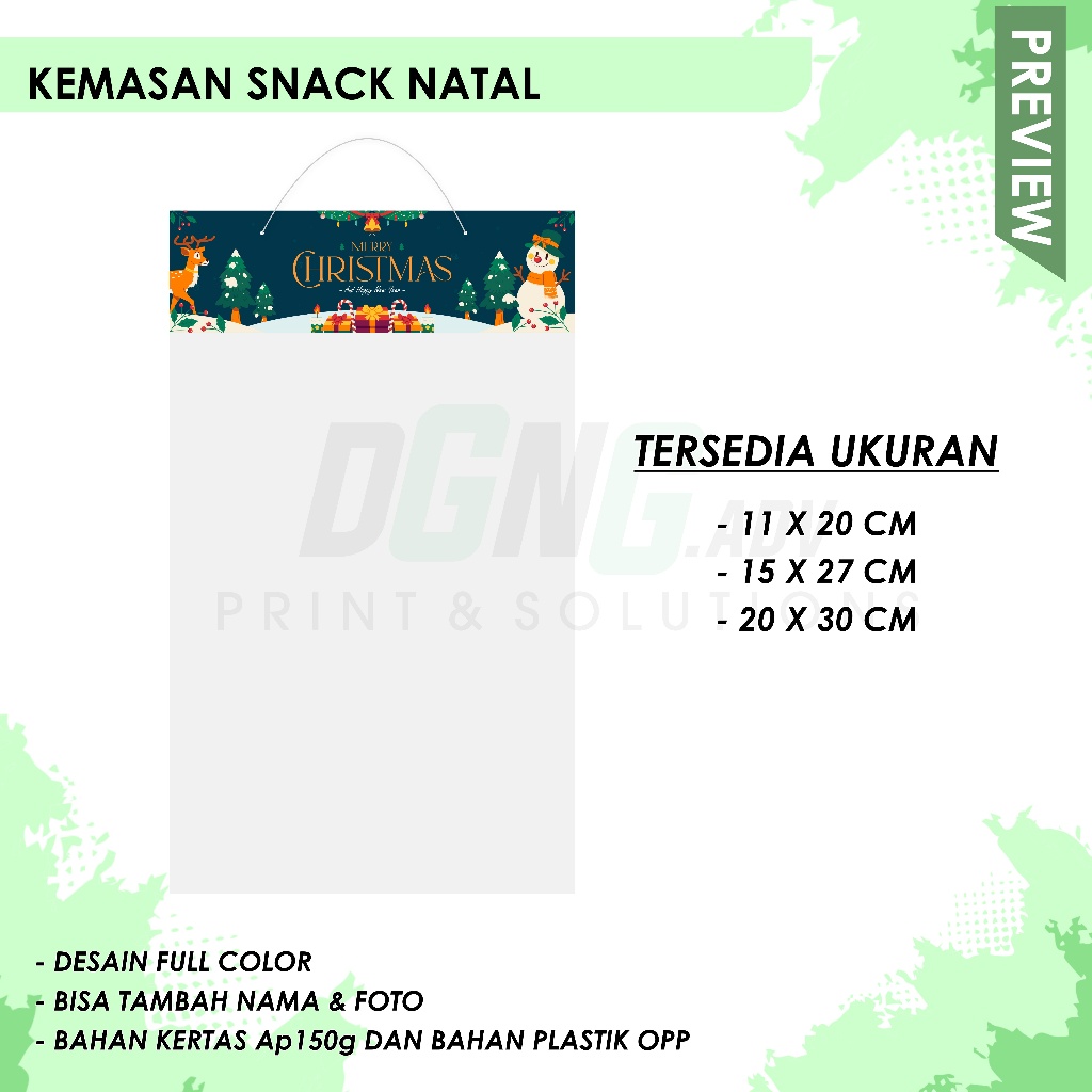 Jual KEMASAN SNACK NATAL, PLASTIK HAMPERS NATAL | Shopee Indonesia