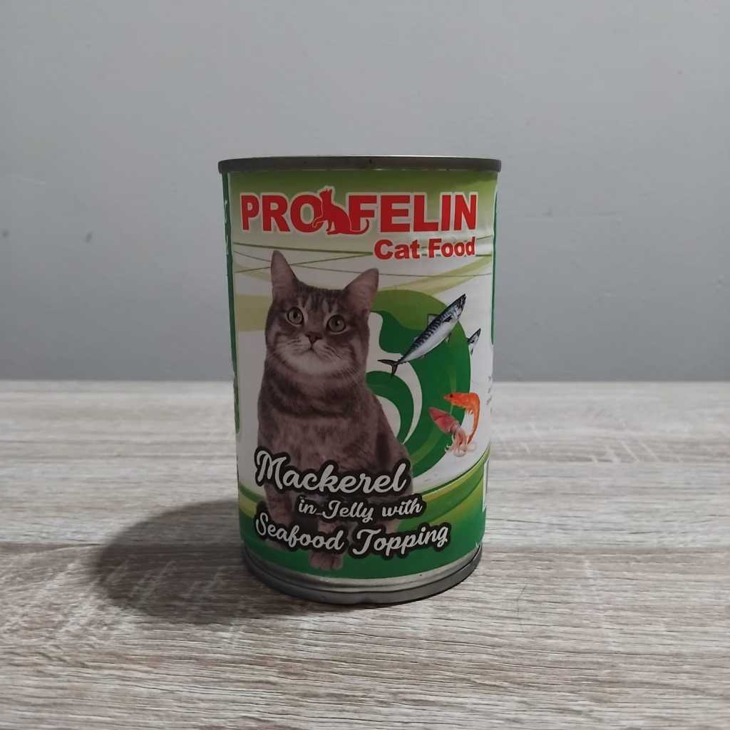 Jual Profelin Mackerel with seafood makanan basah kucing kaleng 400 gr ...