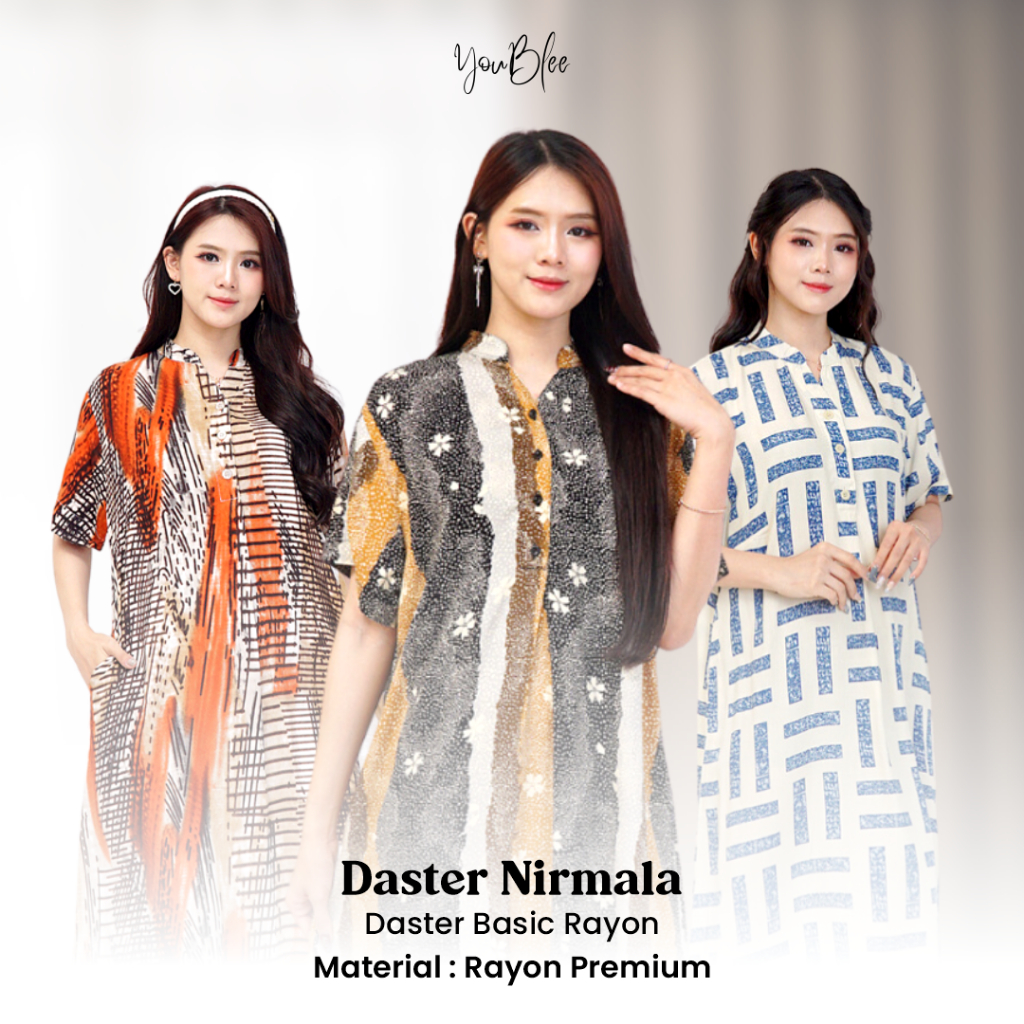 Jual Youblee Daster Wanita Home Dress Nirmala Basic Daily Wear Bahan ...