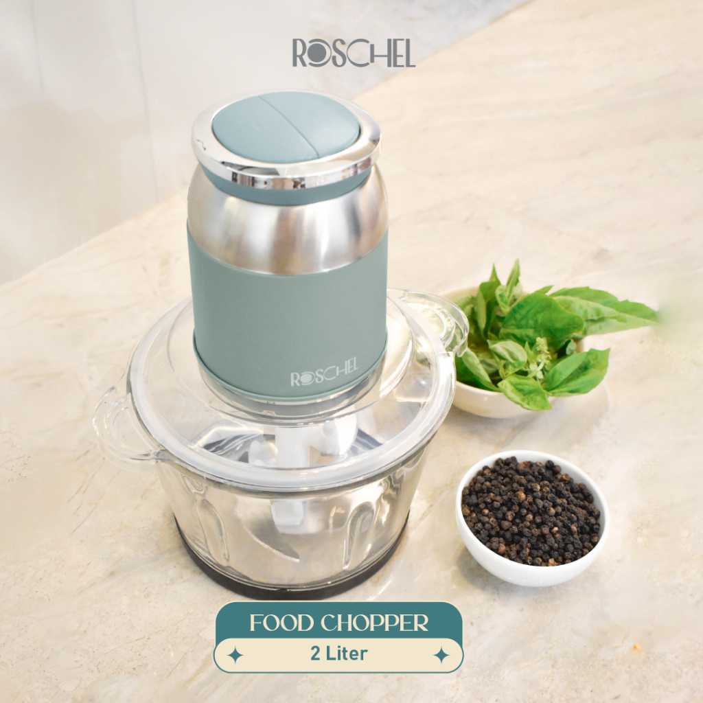 Jual Roschel Food Chopper Kaca 2L 300W Hemat Listrik 2-Speed With ...