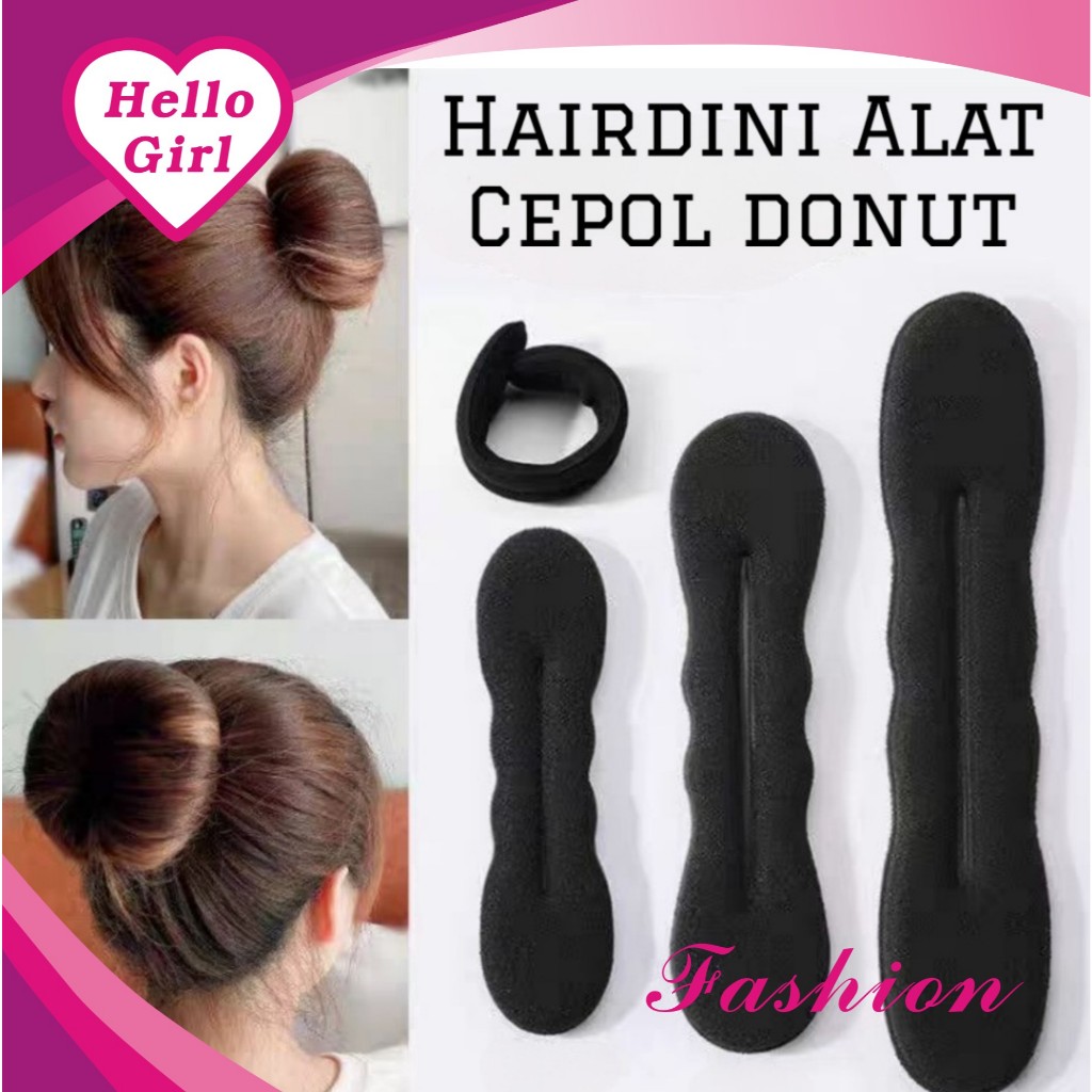 Jual (Hello Girl)F393 Alat Cepol Donut Hairdini Sponge Rambut Sanggul Rambut Import | Shopee ...
