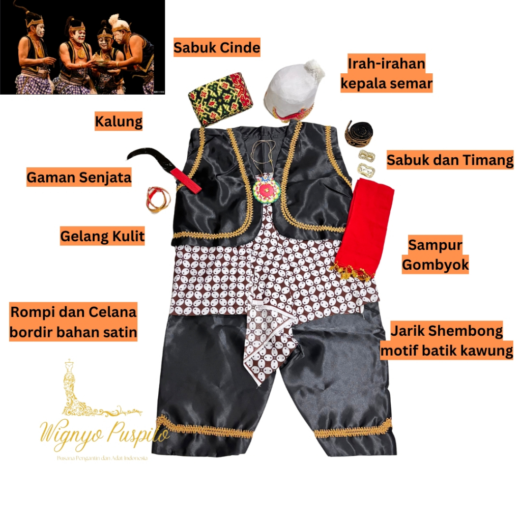 Jual SETELAN KOSTUM WAYANG PUNOKAWAN TOKOH SEMAR UKURAN DEWASA | Shopee ...