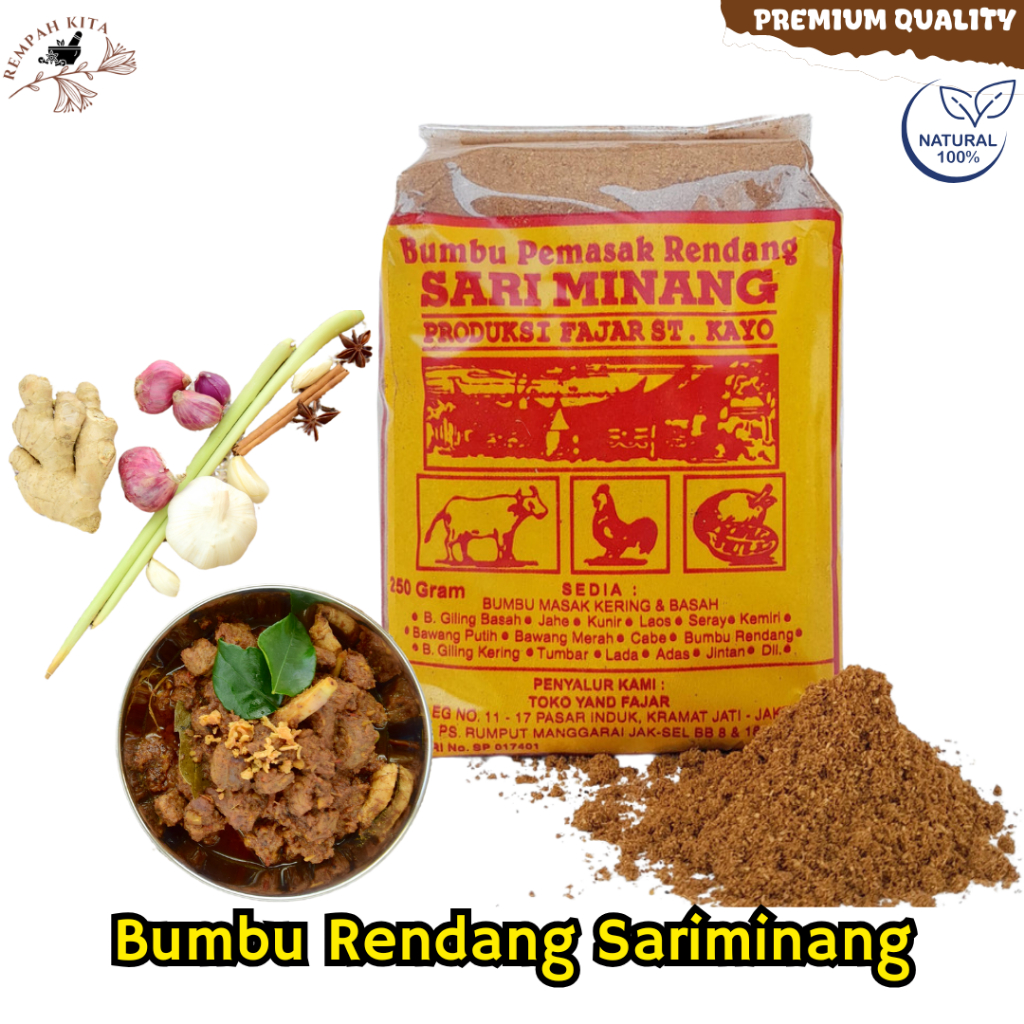 Jual Bumbu Sariminang Rendang Asli Tanpa Pengawet Bumbu Rendang Padang ...
