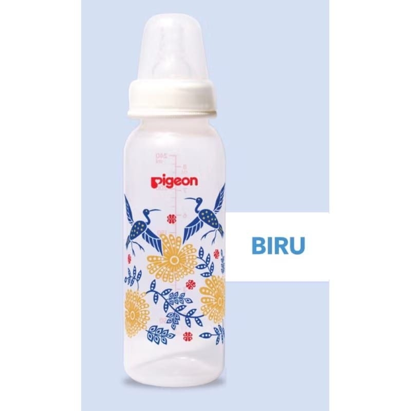 Jual Kimsinar - Pigeon botol peristaltic nipple batik bagau biru 240ml ...