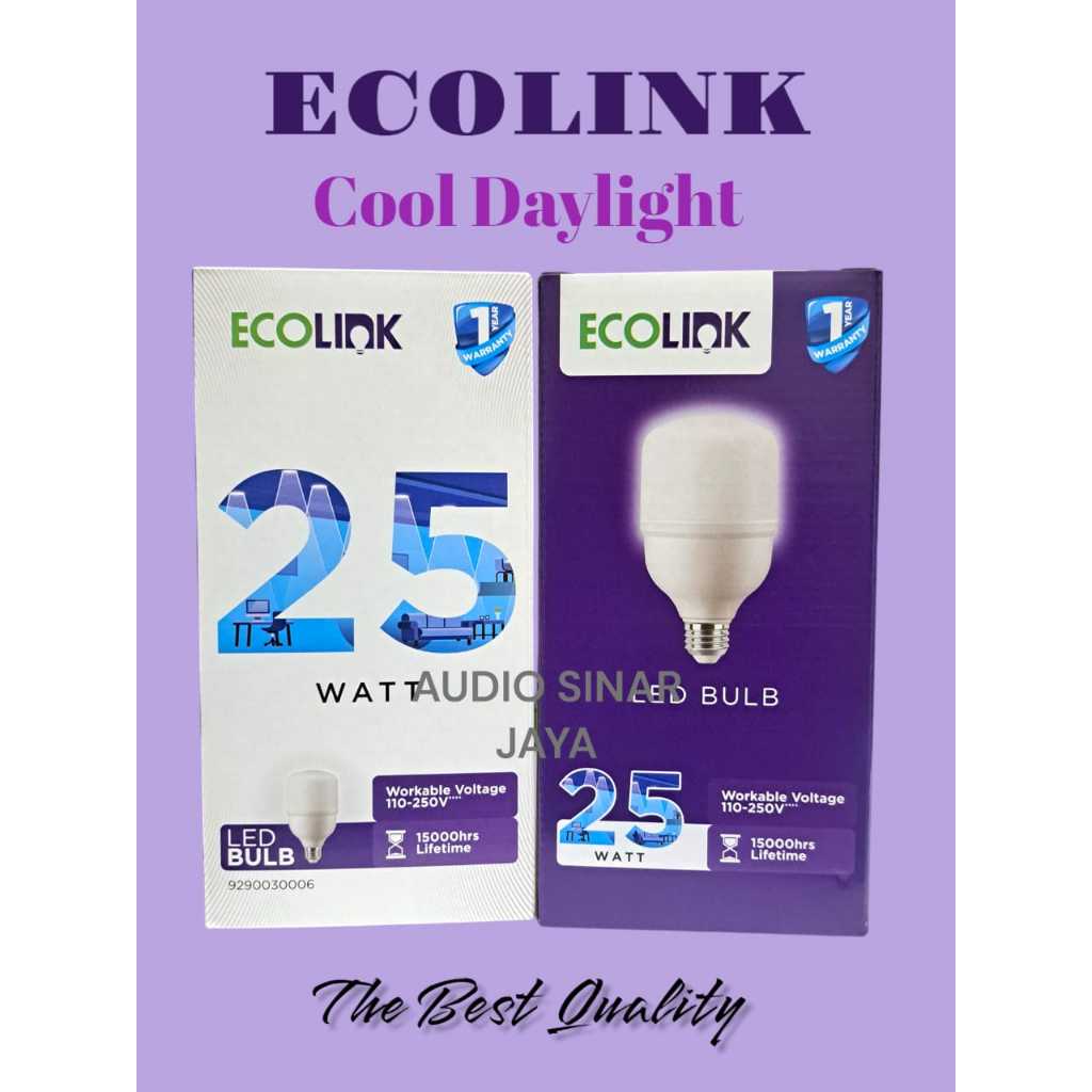 Jual Lampu LED ECOLINK Bohlam Bulb Capsule 25 watt TAHAN LAMA SUPER TERANG | Shopee Indonesia