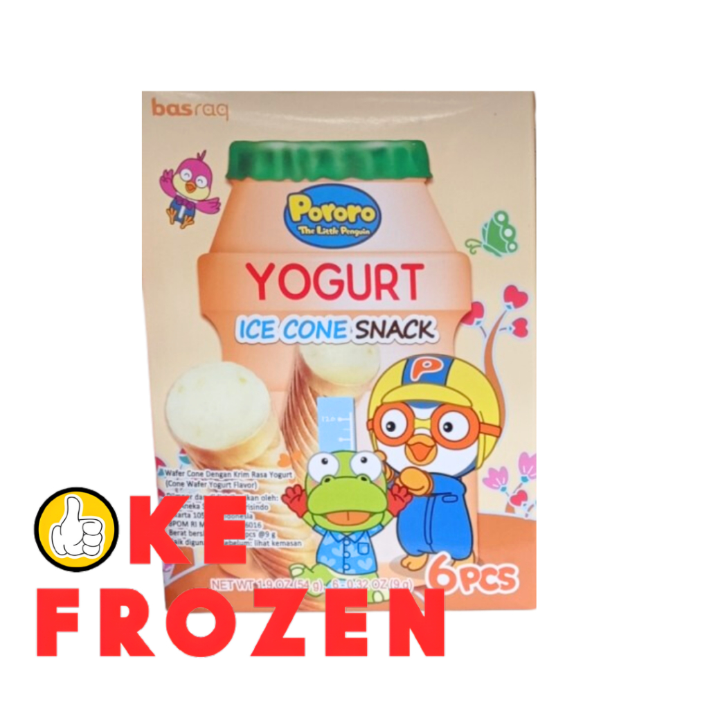 Jual PORORO ICE CONE RASA YOGHURT 54GR ISI 6 / WAFER CONE | Shopee ...