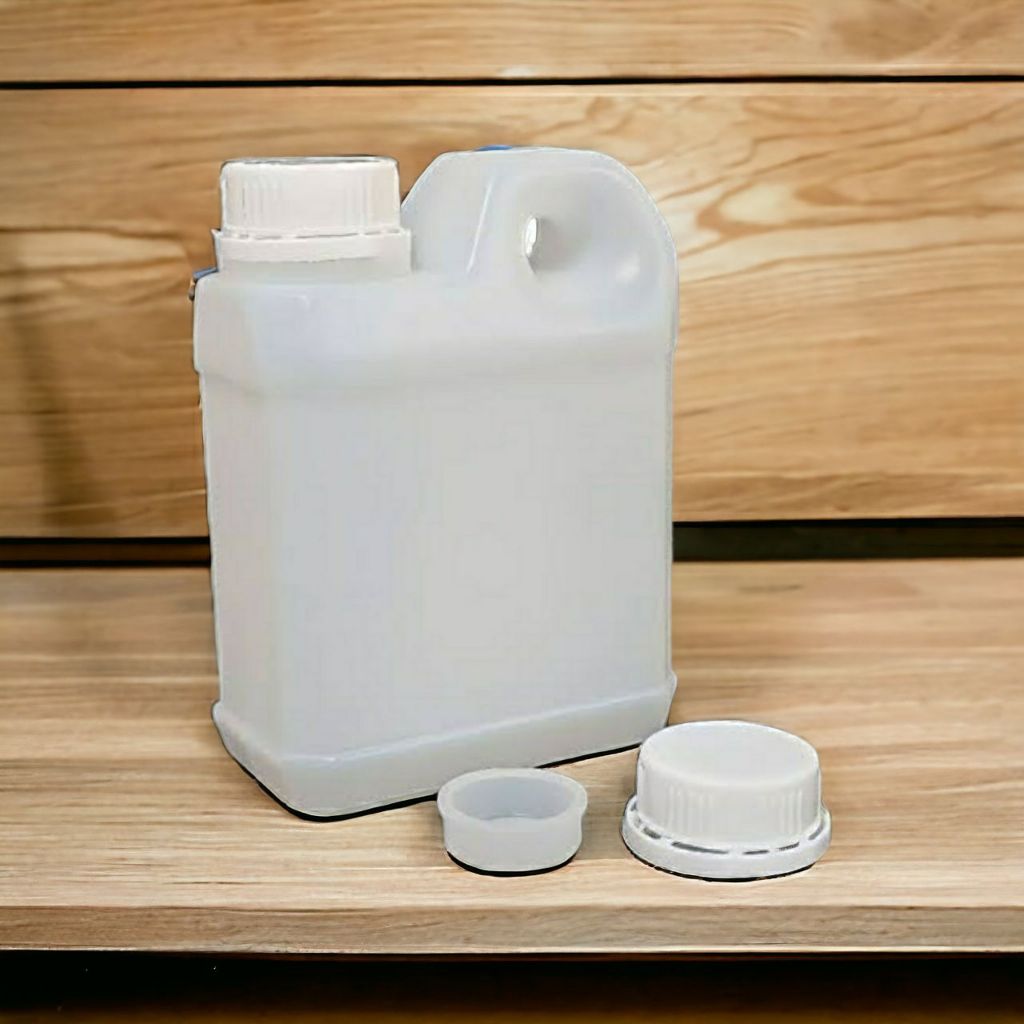 Jual Jerigen Kotak 1 Liter Natural Transparant Tutup Putih | Shopee ...