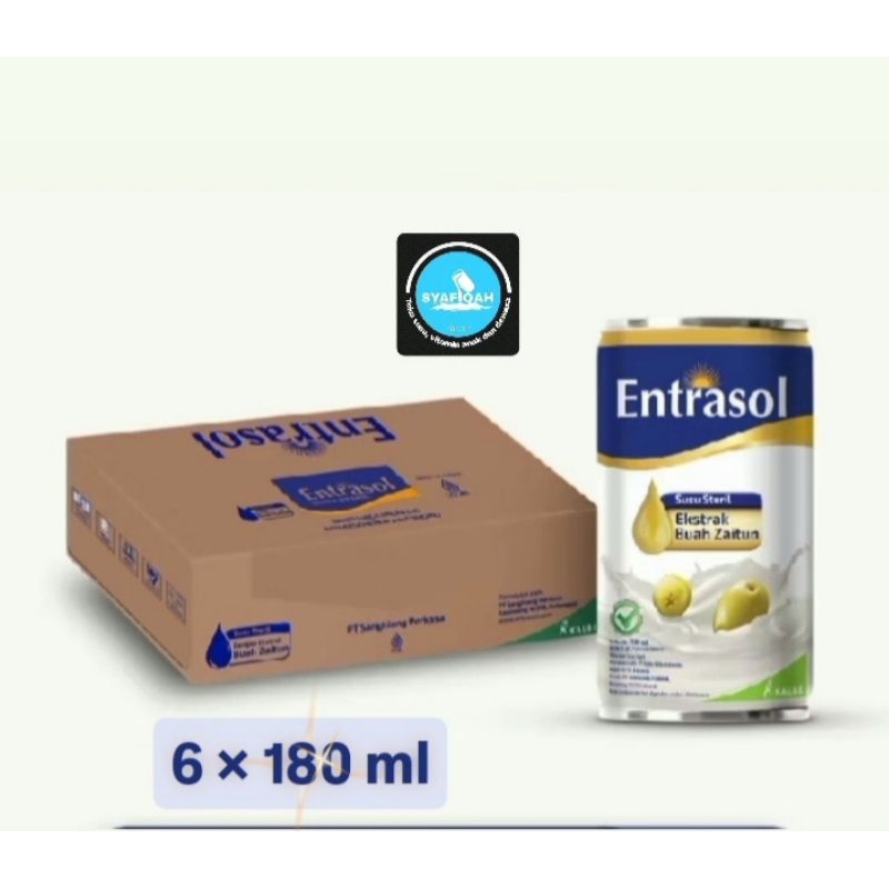 Jual entrasol can susu steril ektra buah zaitun 6×180 ml | Shopee Indonesia