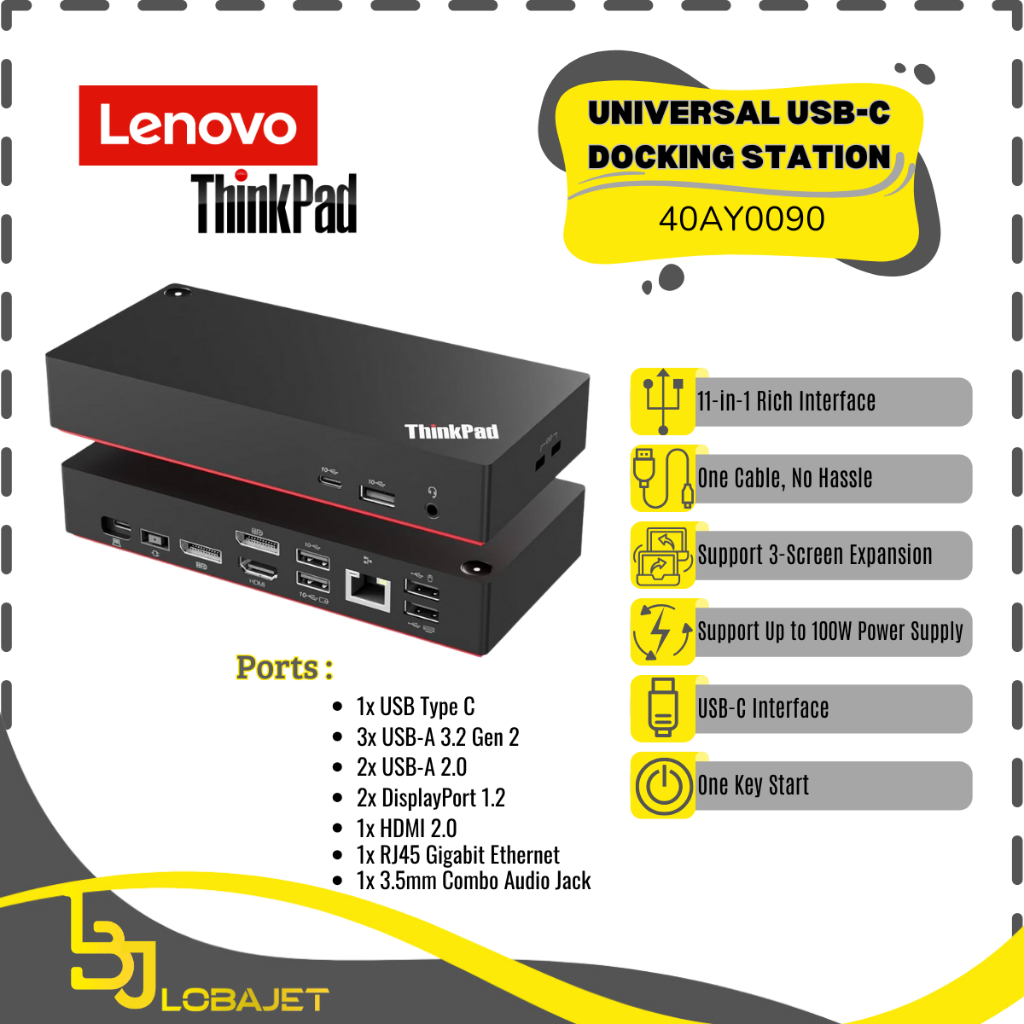 Jual LENOVO ThinkPad Universal USB-C Docking Station - 40AY0090 ...