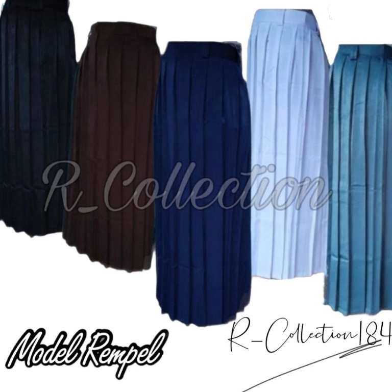 Jual KODE D87D Rok REMPEL Keliling Sekolah Kerja Putih Hitam Abu SMA ...