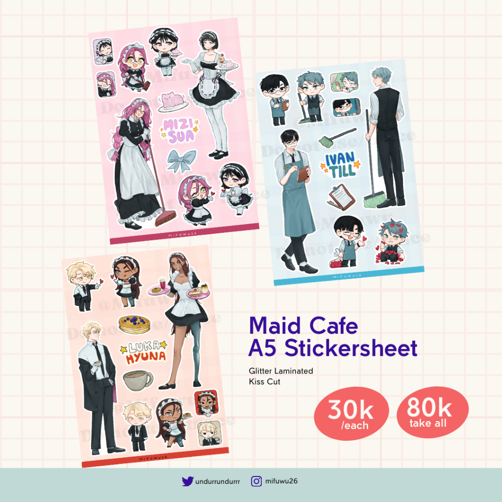 Jual Alien Stage Maid Cafe Stickersheet ALNST MiziSua IvanTill ...