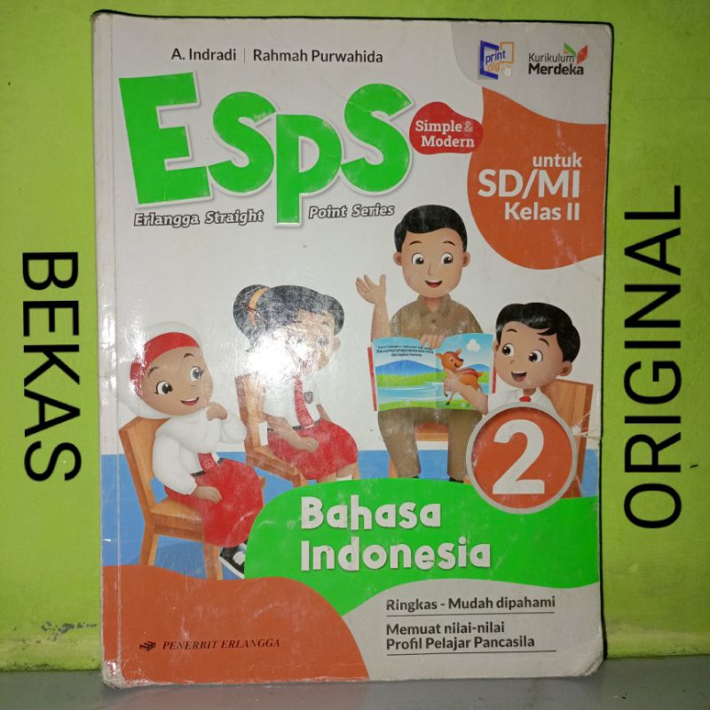 Jual Buku ESPS Bahasa Indonesia kelas 2 II SD Erlangga Kurikulum ...