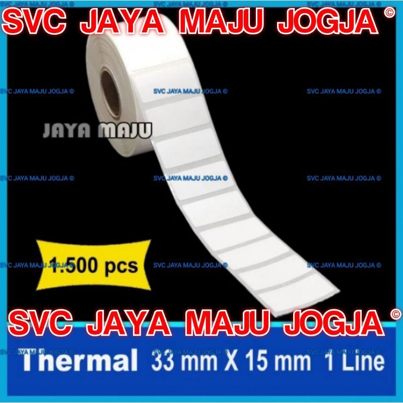Jual KASIR LABEL BARCODE 33 X 15 MM KERTAS STICKER LABEL 1 BARIS 1500 ...
