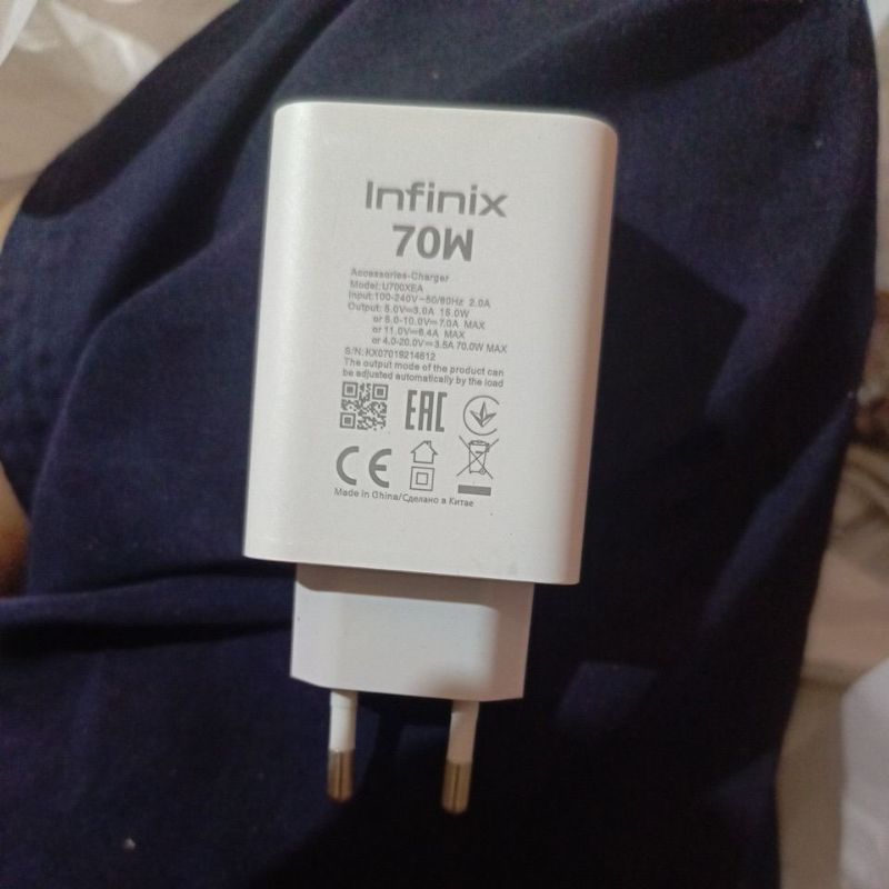 Jual CHARGER INFINIX NOTE 40 PRO Fastcharging 70W Original. Suport All ...