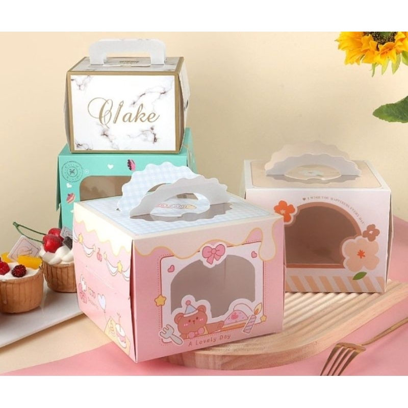 Jual Box Kue 15x15 Cake Box 16x16 x10cm Box Kue Tart 16x16 x15cm Box ...