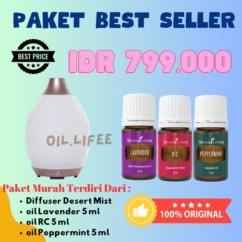 Jual PAKET HEMAT DIFFUSER DESERT MIST DENGAN OIL PILIHAN RC PEPPERMINT DAN PEPPERMINT 5 ML ...