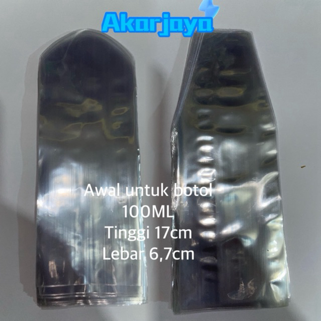 Jual plastik segel botol 100ml model melengkung dan model A isi ...