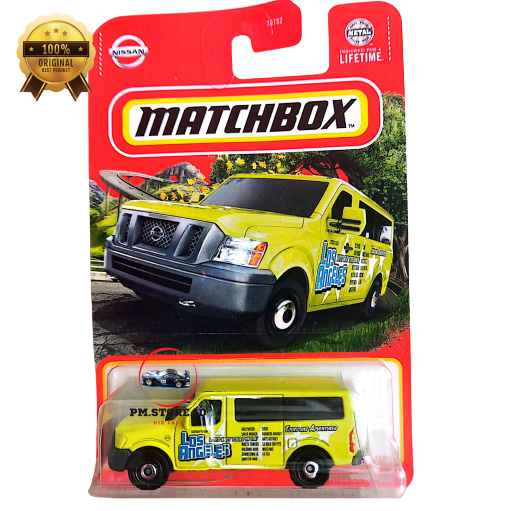Jual Matchbox nissan NV VAN kuning Los Angels | Shopee Indonesia