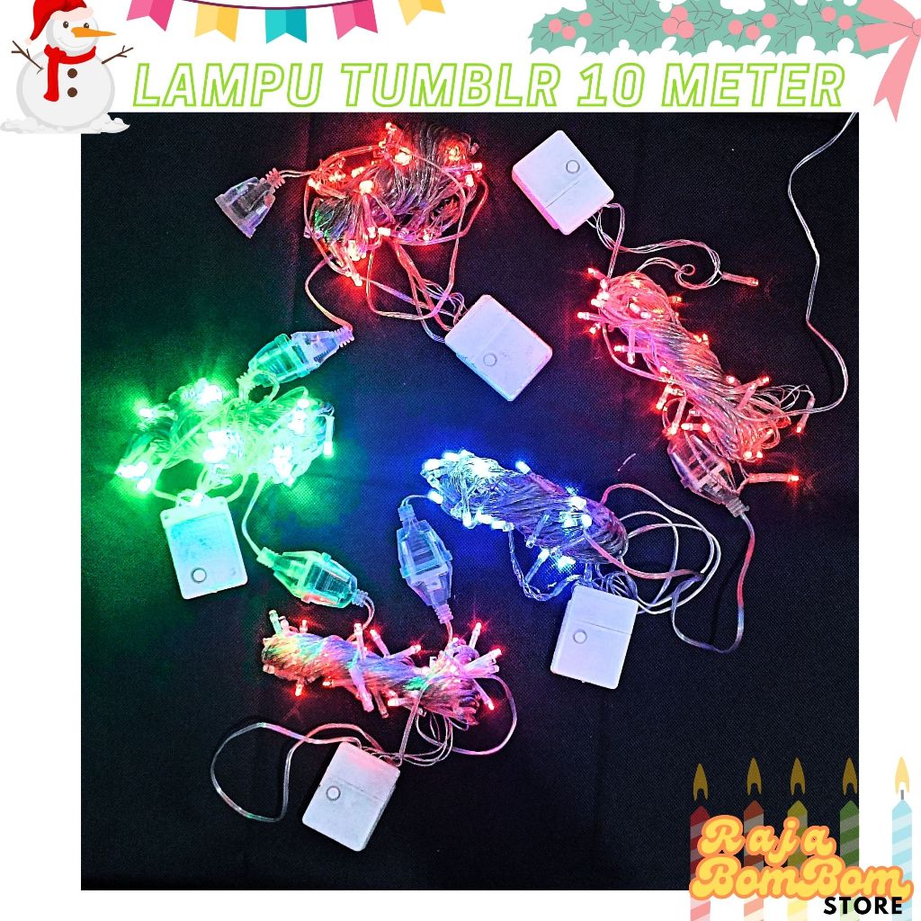Jual lampu tumblr 10 meter lampu natal hiasan | Shopee Indonesia