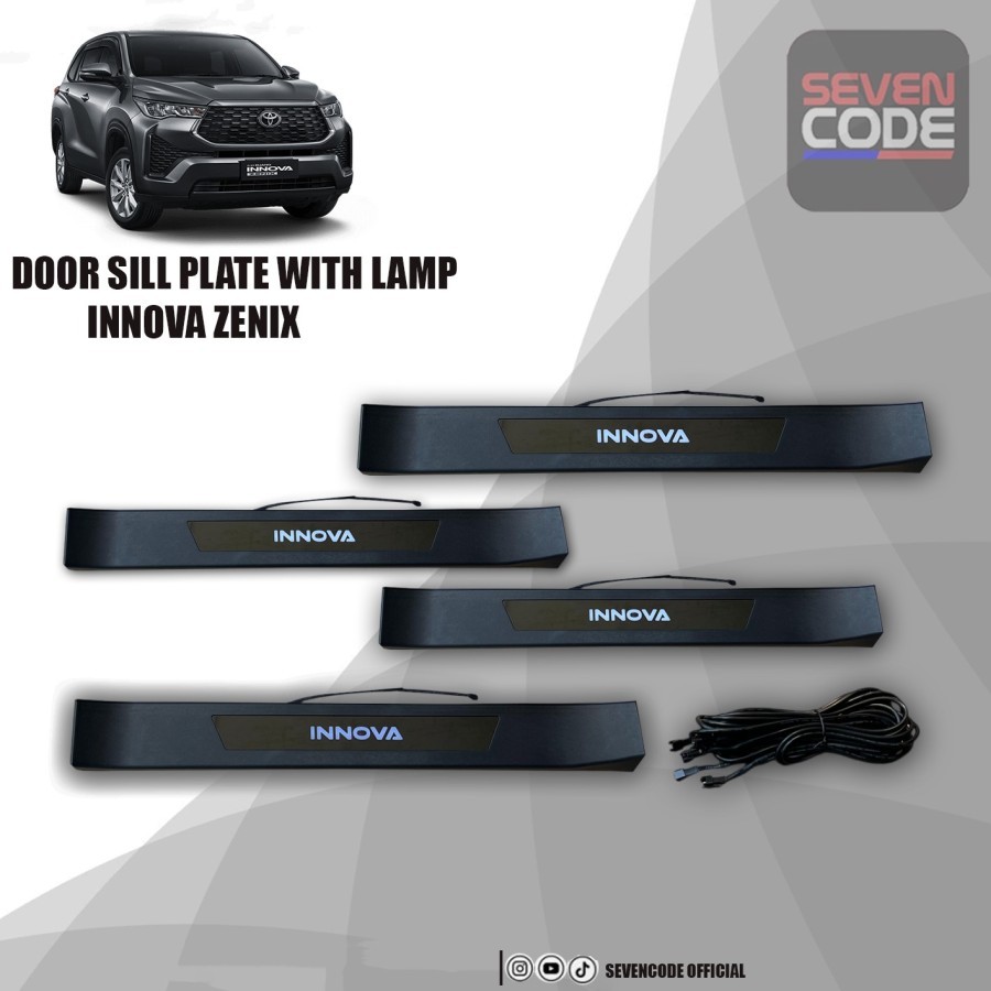 Jual DOOR SILL PLATE INNOVA ZENIX WITH LAMP / SILL PLATE INNOVA ZENIX ...